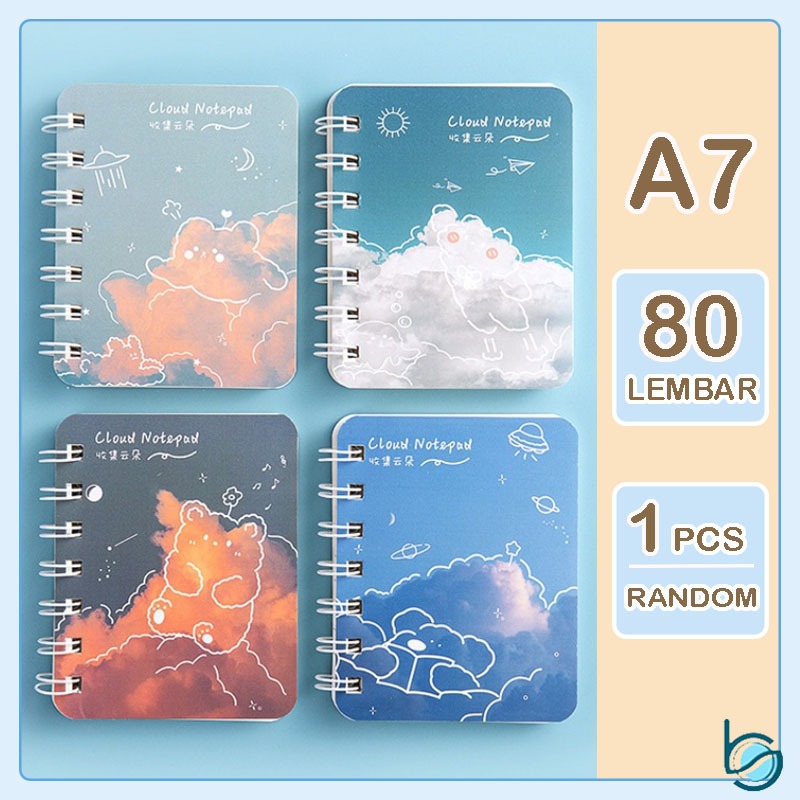 Jual Buku Catatan Kecil Ukuran A7/Mini Notebook A7 Motif Lucu Buku Notobook Ring - Best ...