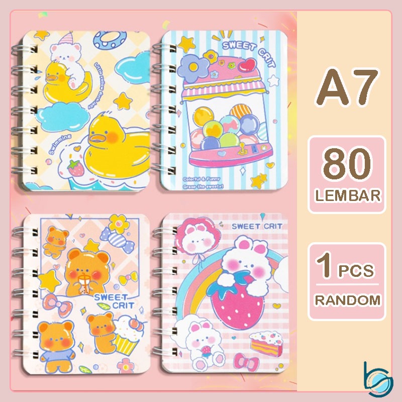 Jual Buku Catatan Kecil Ukuran A7/Mini Notebook A7 Motif Lucu Buku Notobook Ring - Best ...