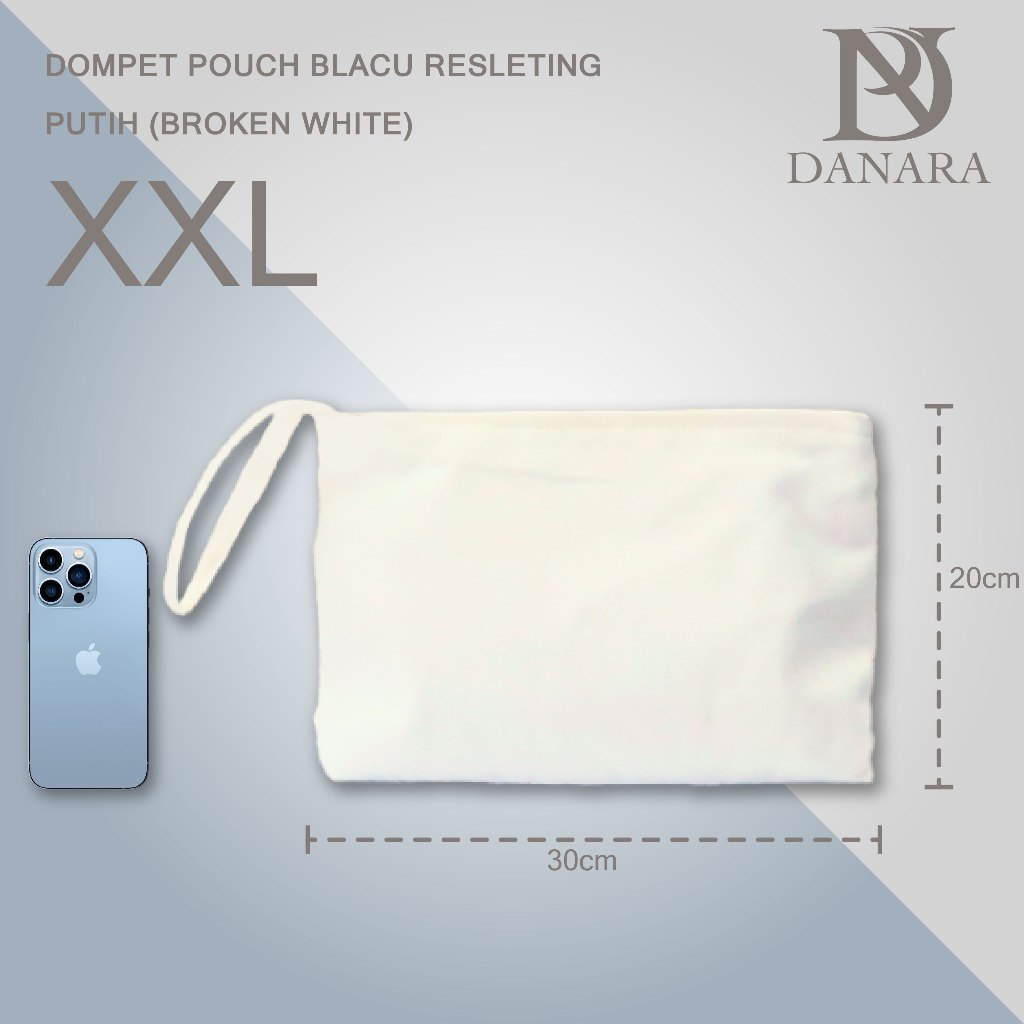 Jual DANARA Dompet Pouch Blacu Polos - Broken White | Shopee Indonesia