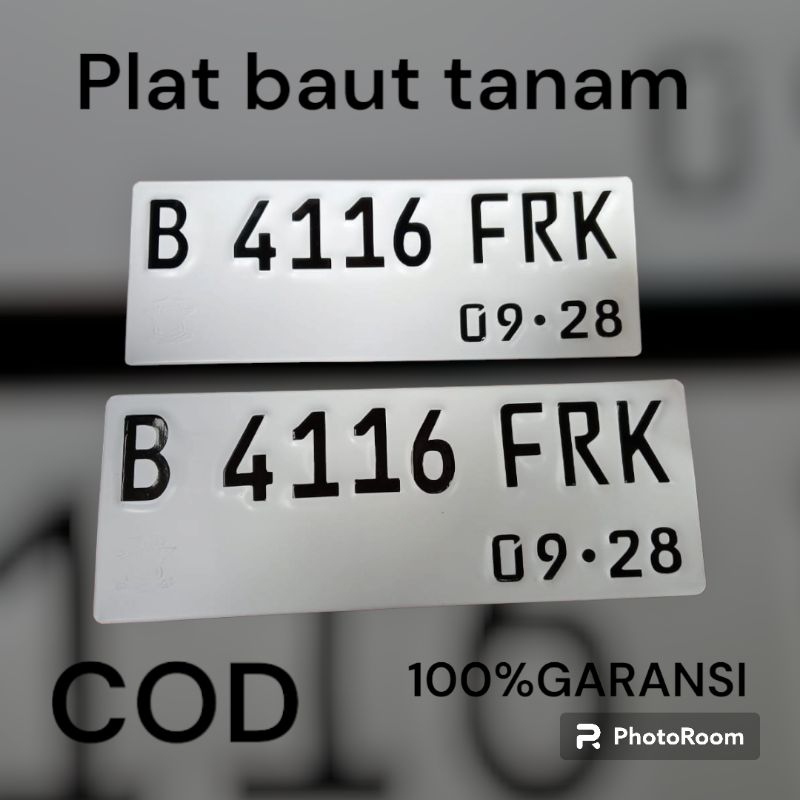 Jual PLAT NOMOR MOTOR FONT BARU (HARGA SATUAN) SEPASANG KLIK 2 KALI ...
