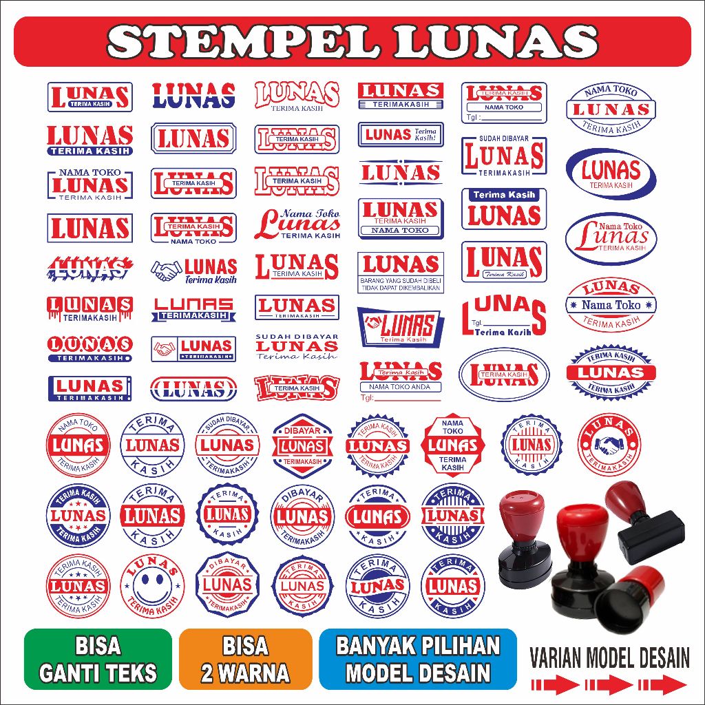 Jual Stempel Lunas / Stempel Flash / Stempel Tinta Otomatis Tinggal ...