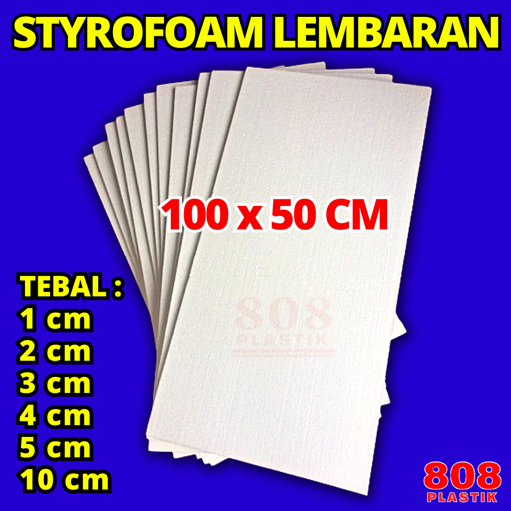 Jual Styrofoam / Sterofoam Lembaran Papan Sheet Kepingan 100 X 50 CM ...