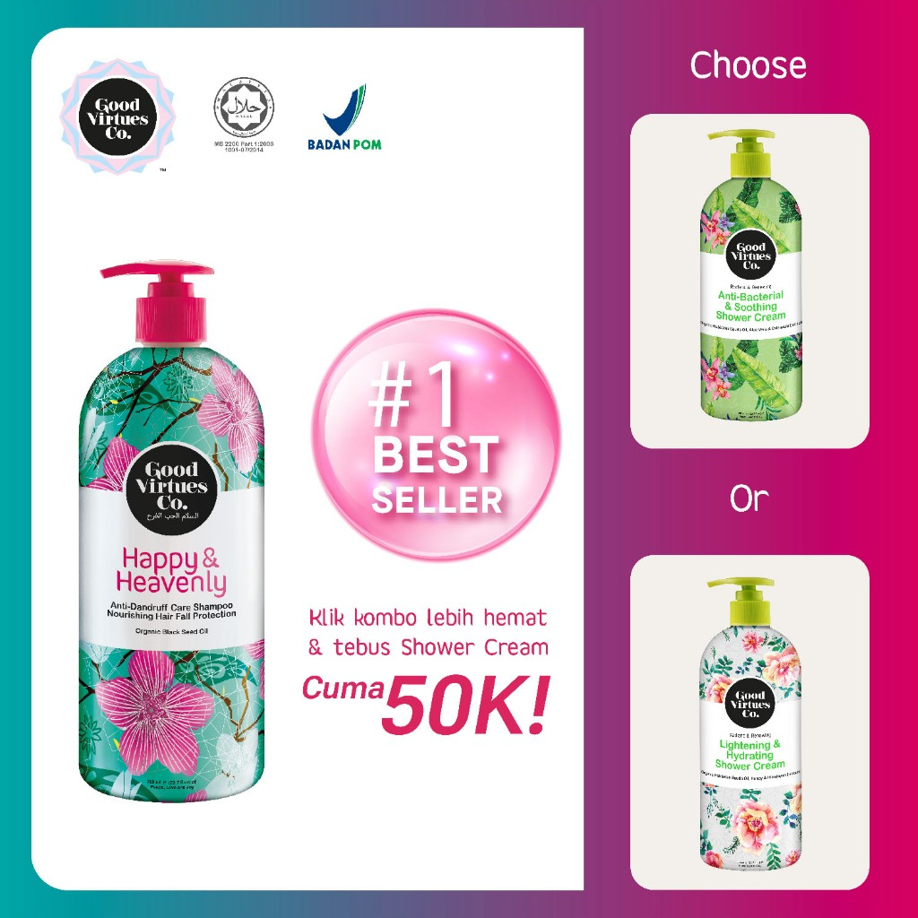 Jual Good Virtues Co Anti-Dandruff Care Shampoo 700ml | Shampo Anti ...