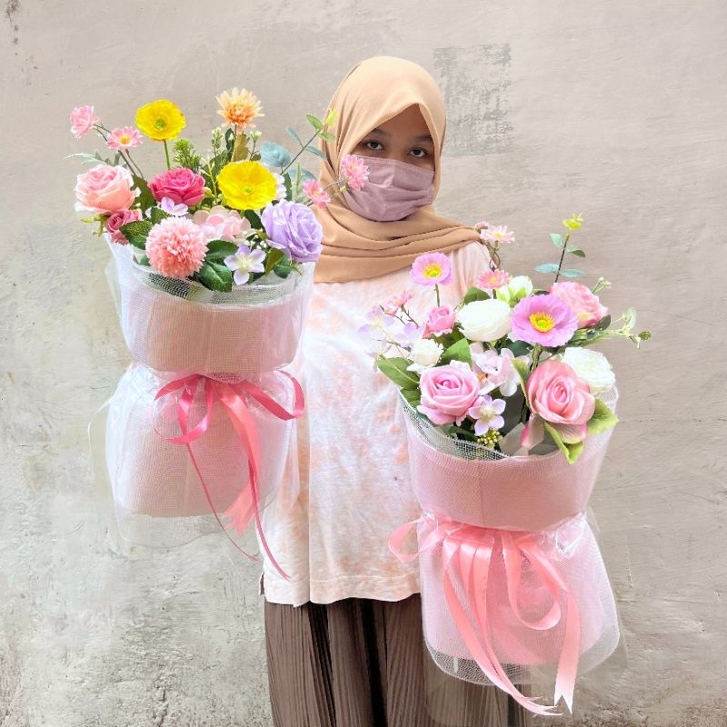 Jual BUKET BUNGA/ROUND BUKET A/BUKET BUNGA WISUDA/BUKET BUNGA PALSU ...