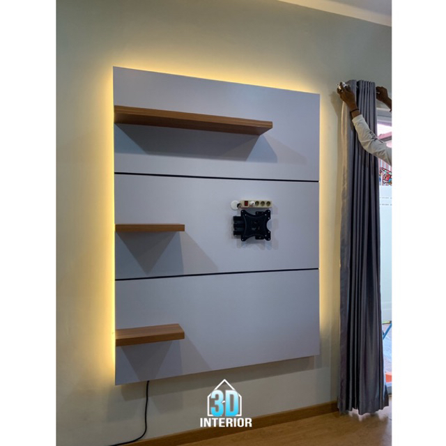 Jual CUSTOM Backdrop Tv Simple Minimalis | Shopee Indonesia