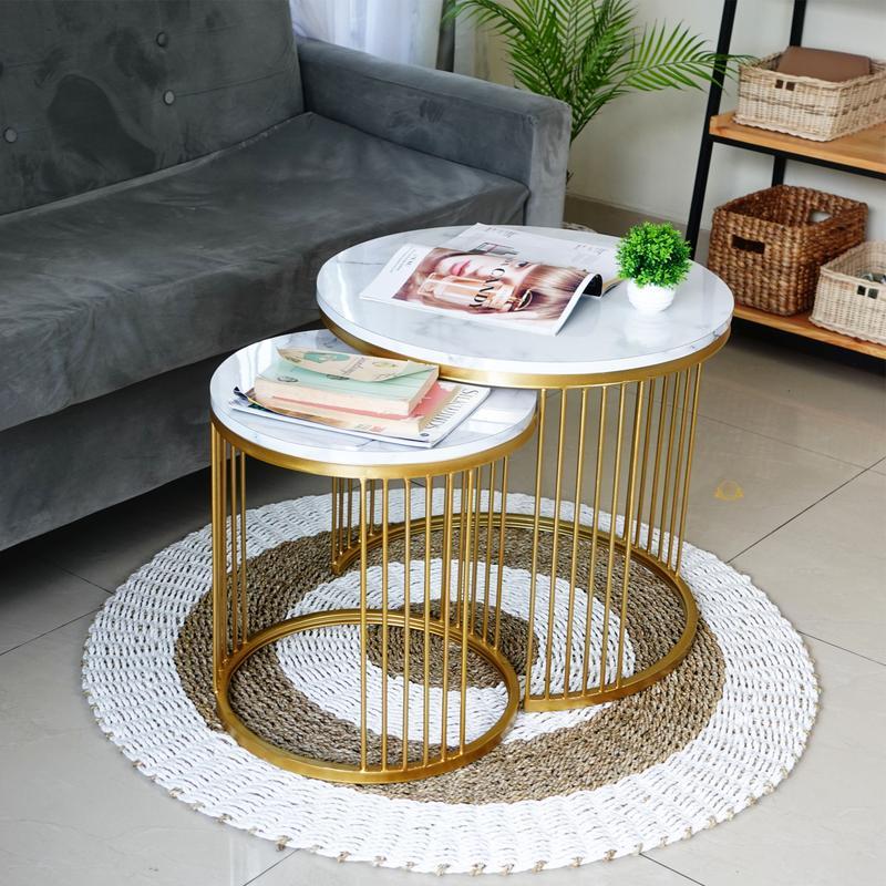 Jual Meja Tamu Minimalis Set Meja bianca Ruang Tamu Aedthetic Kekinian ...