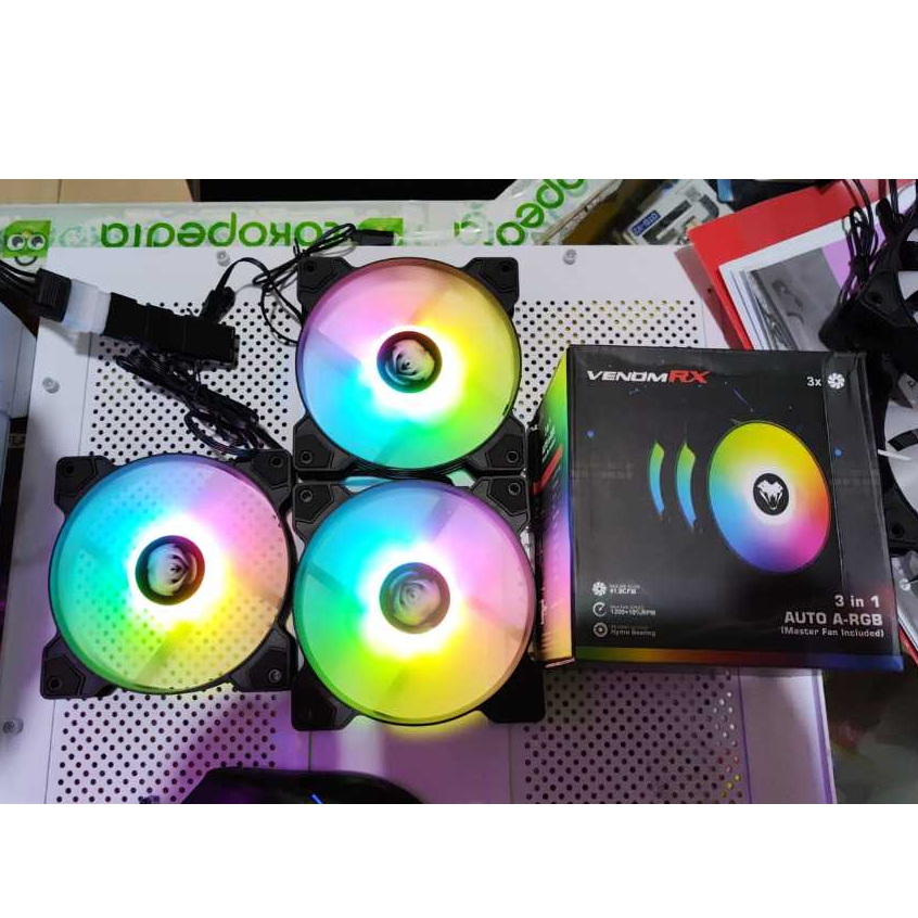 Jual VenomRX Fan Casing Gaming 3 in 1 Auto A-RGB 12CM - Molex | Shopee ...