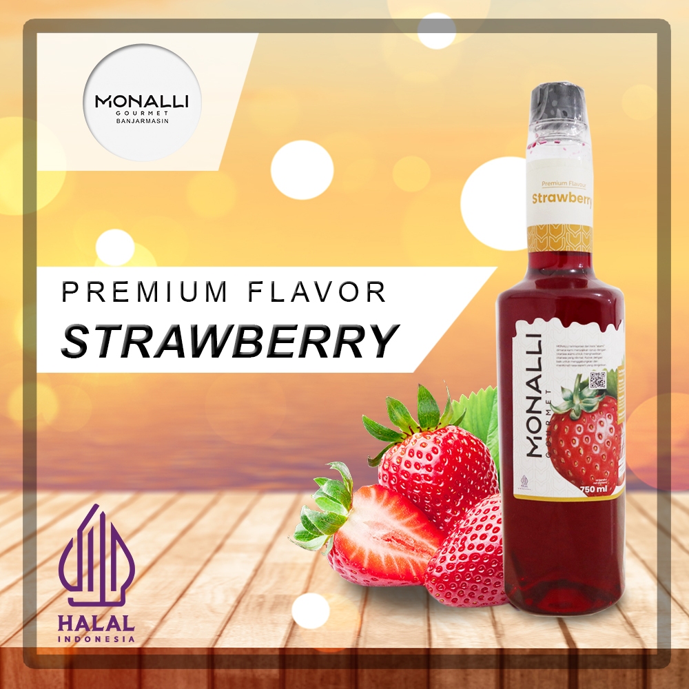 Jual Monalli Premium Syrup Strawberry 750 mL - Sirup Rasa Leci Premium ...