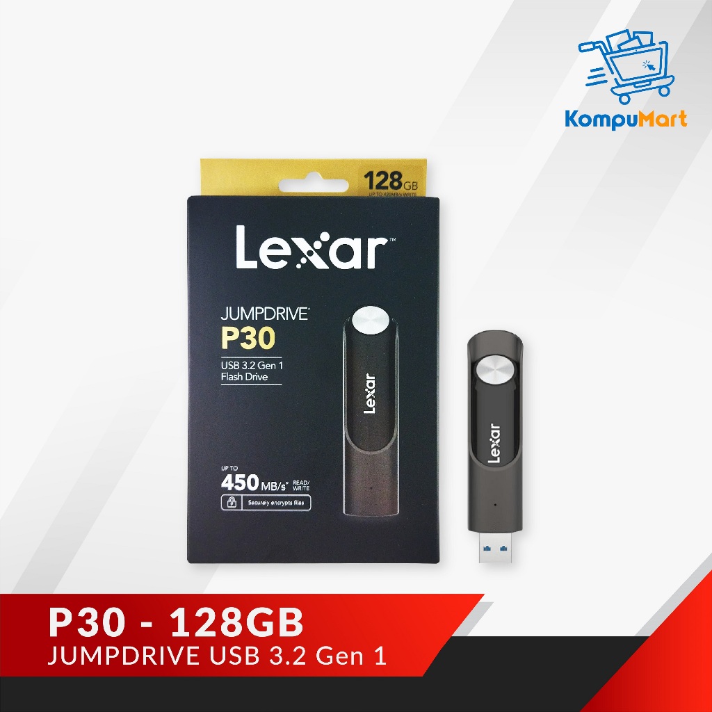 Jual Flashdisk Lexar Jumpdrive P30 128GB USB 3.2 Gen1 speeds-up to ...