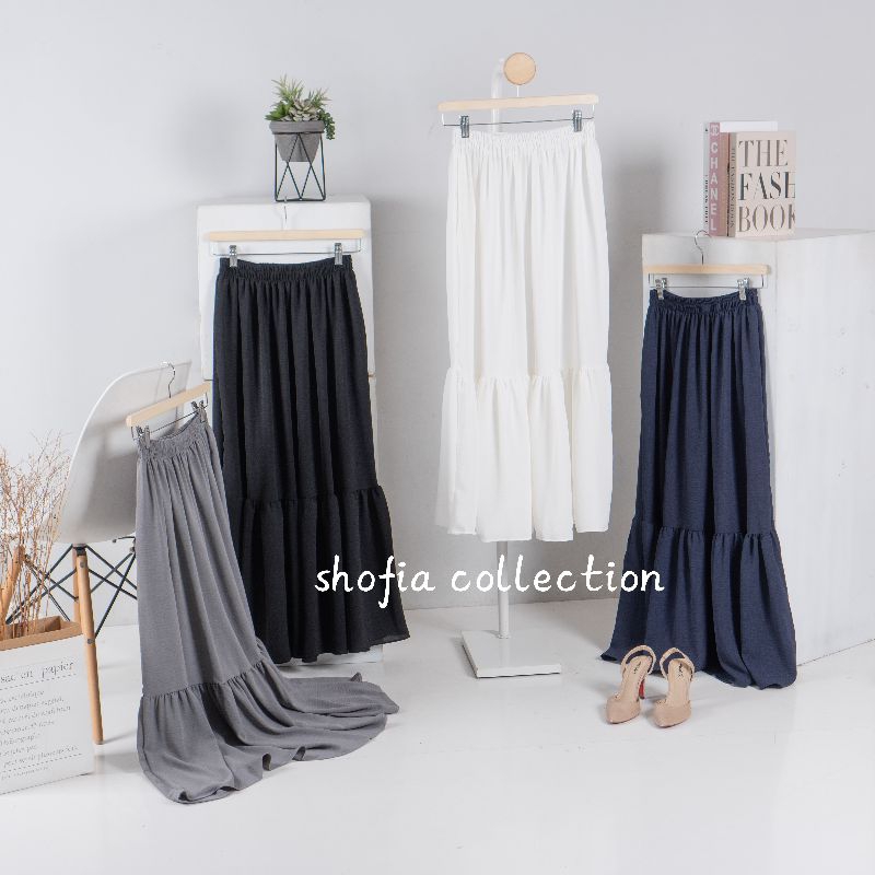 Jual Rok Wanita Bahan Crinkle Airflow/Rok wanita Muslimah/ Rok Panjang ...