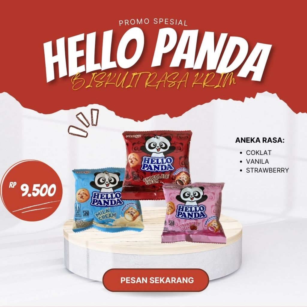 Jual BISKUIT HELLO PANDA 1 RENCENG ISI 10PCS | Shopee Indonesia