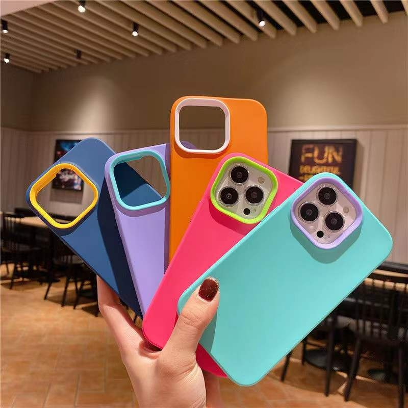 Jual Casing Ponsel Warna Polos Mewah Sederhana iPhone 11 13 12 Mini 14 ...