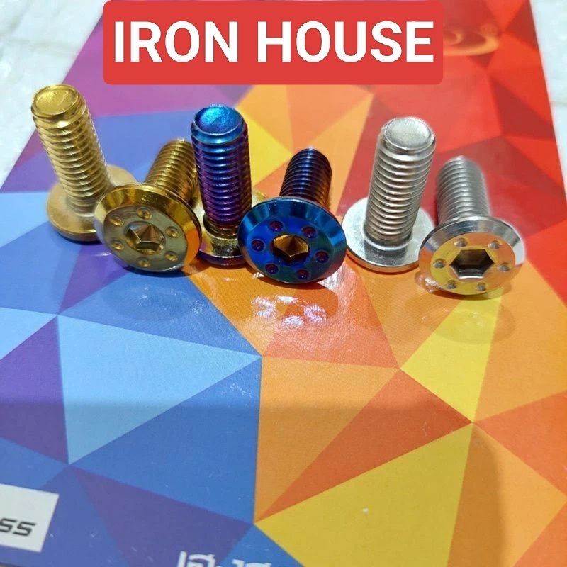 Jual 1 pcs Baut disc piringan cakram full drat m8x20 m6x20 ( drat 10 & 12 panjang 2cm ) | Shopee ...