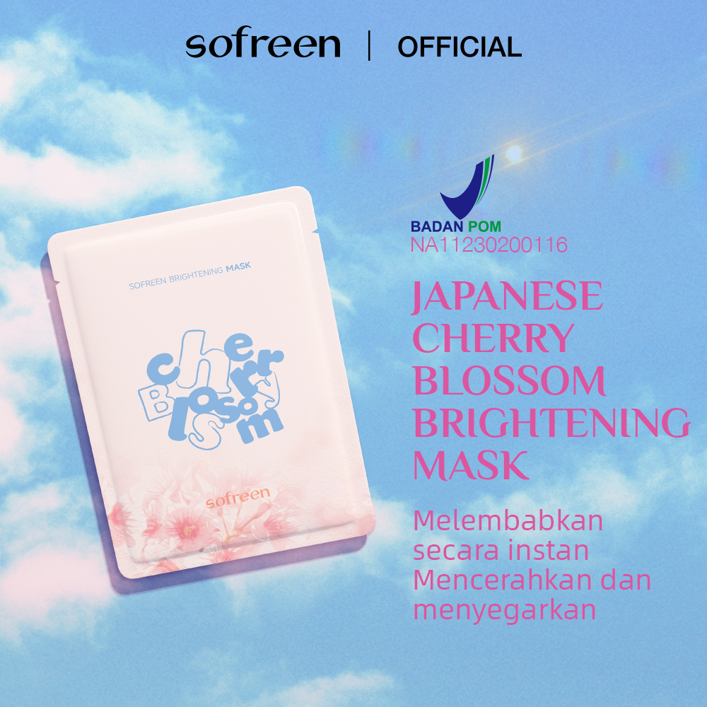 Jual Sofreen Japanese Cherry Blossom Brightenening Mask Masker Pemutih ...