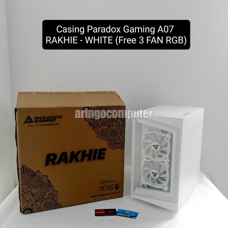 Jual Casing Paradox Gaming A07 RAKHIE - WHITE (Free 3 FAN RGB) | Shopee ...