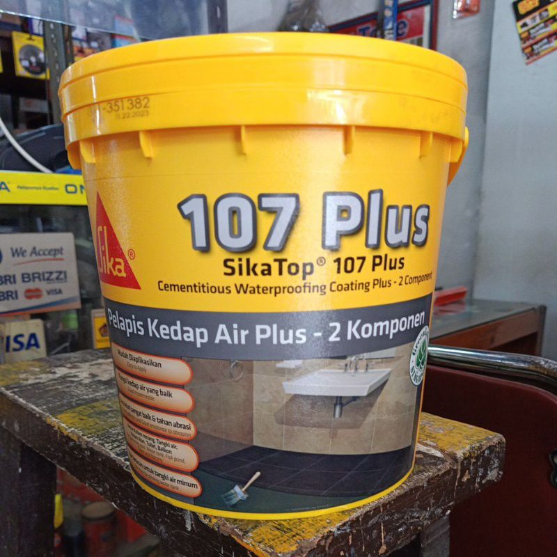Jual SikaTop 107 Plus Waterproofing anti bocor 2 komponen 4 Kg set | Shopee Indonesia