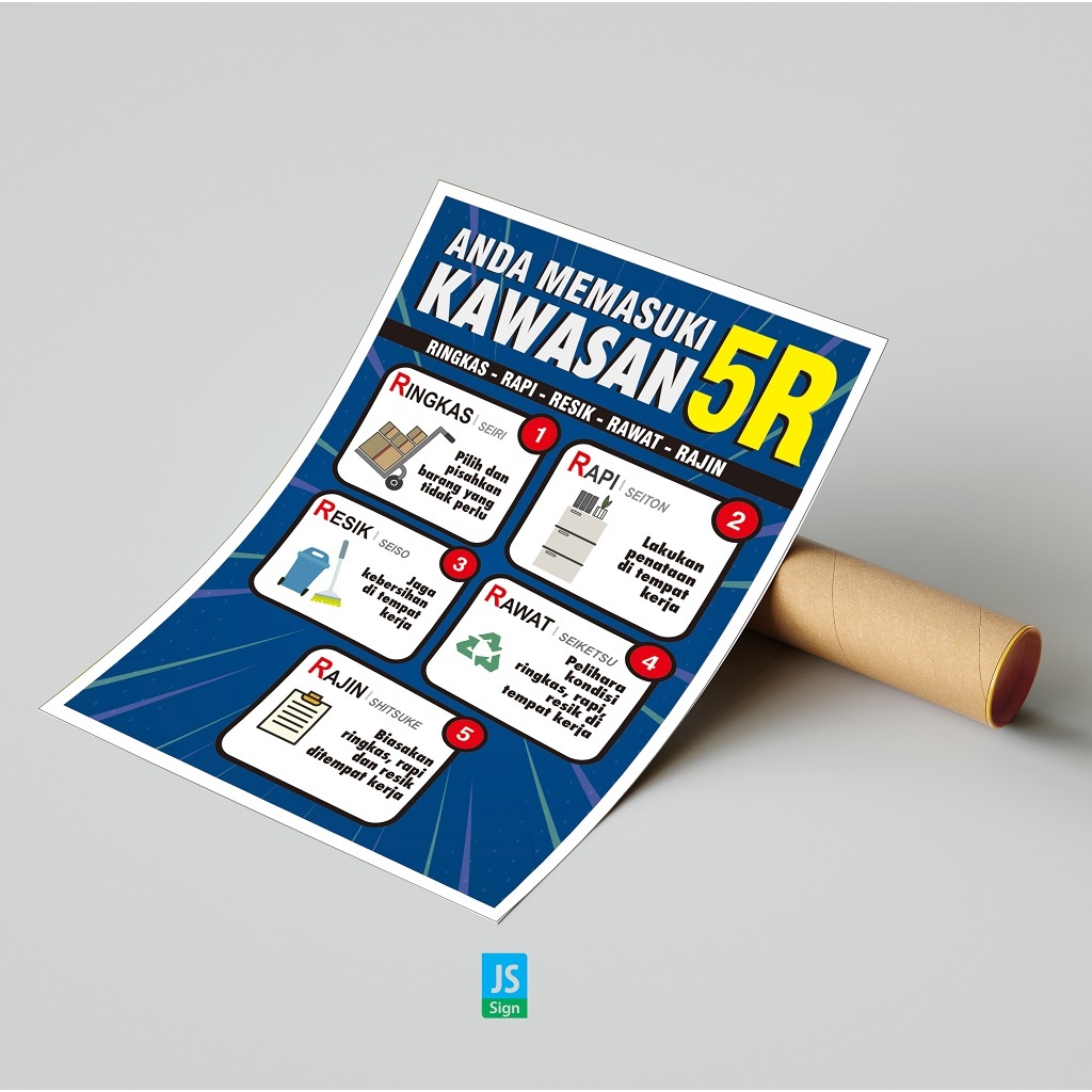 Jual POSTER SAFETY K3 KAWASAN 5R | Shopee Indonesia