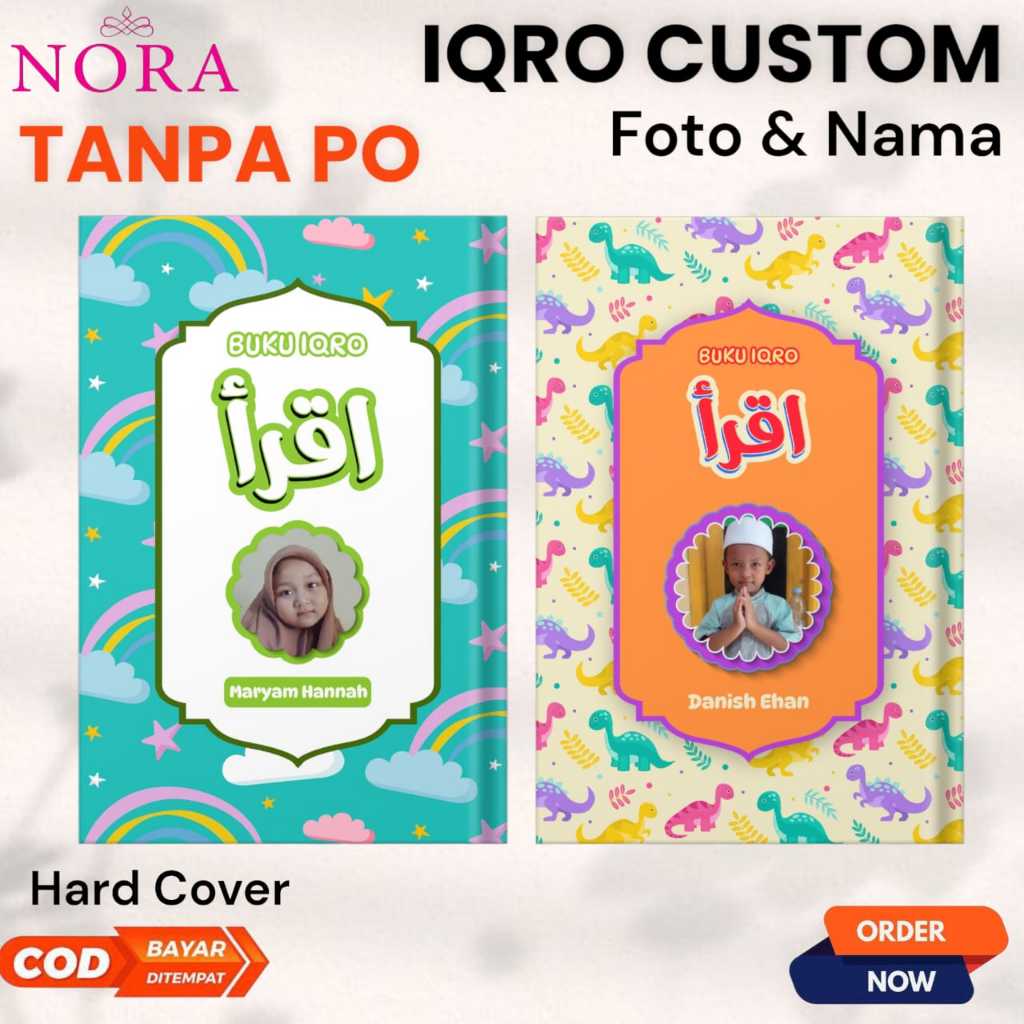 Jual IQRO Custom Foto & Nama Hard Cover / IQRA Bisa Pasang Nama Dan ...