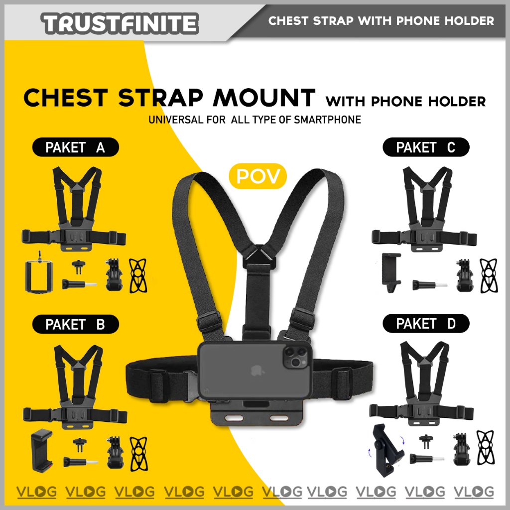Jual Chest Strap Handphone Set Mount Belt Strap Dada Hp Smartphone ...