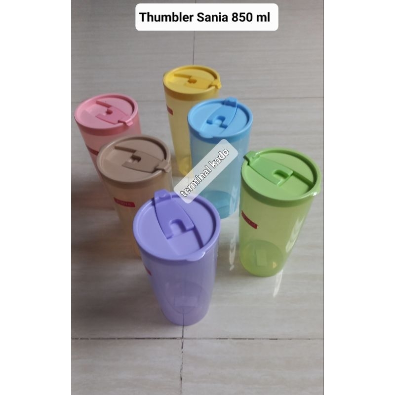 Jual Terminal Kado,Souvenir Gelas Cantik/Thumbler Sania 850ml / Gelas plastik tutup viola 850ml ...