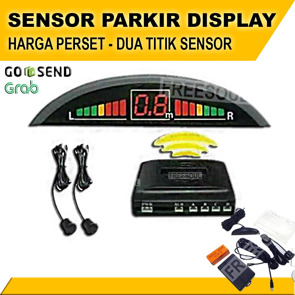 Jual Sensor Parkir Mobil / Sensor Mundur Mobil 2 Titik Bunyi Blue-Tech ...