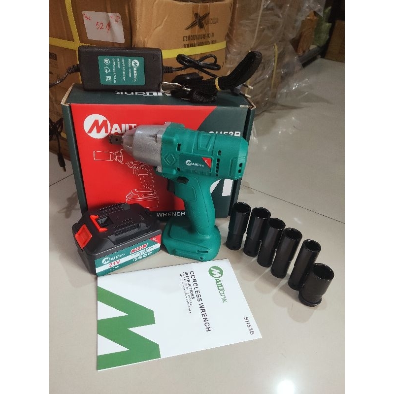 Jual Cordless impact wrench MAILTANK SH53B 21V Mesin impek buka baut ...
