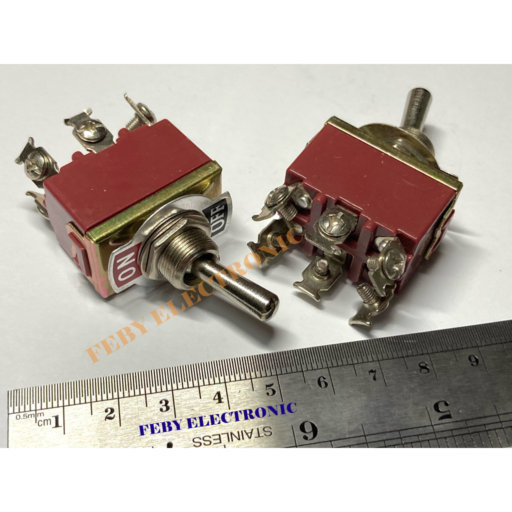 Jual Toggle Switch 6 Kaki 15A ON-OFF 250VAC Saklar togle | Shopee Indonesia