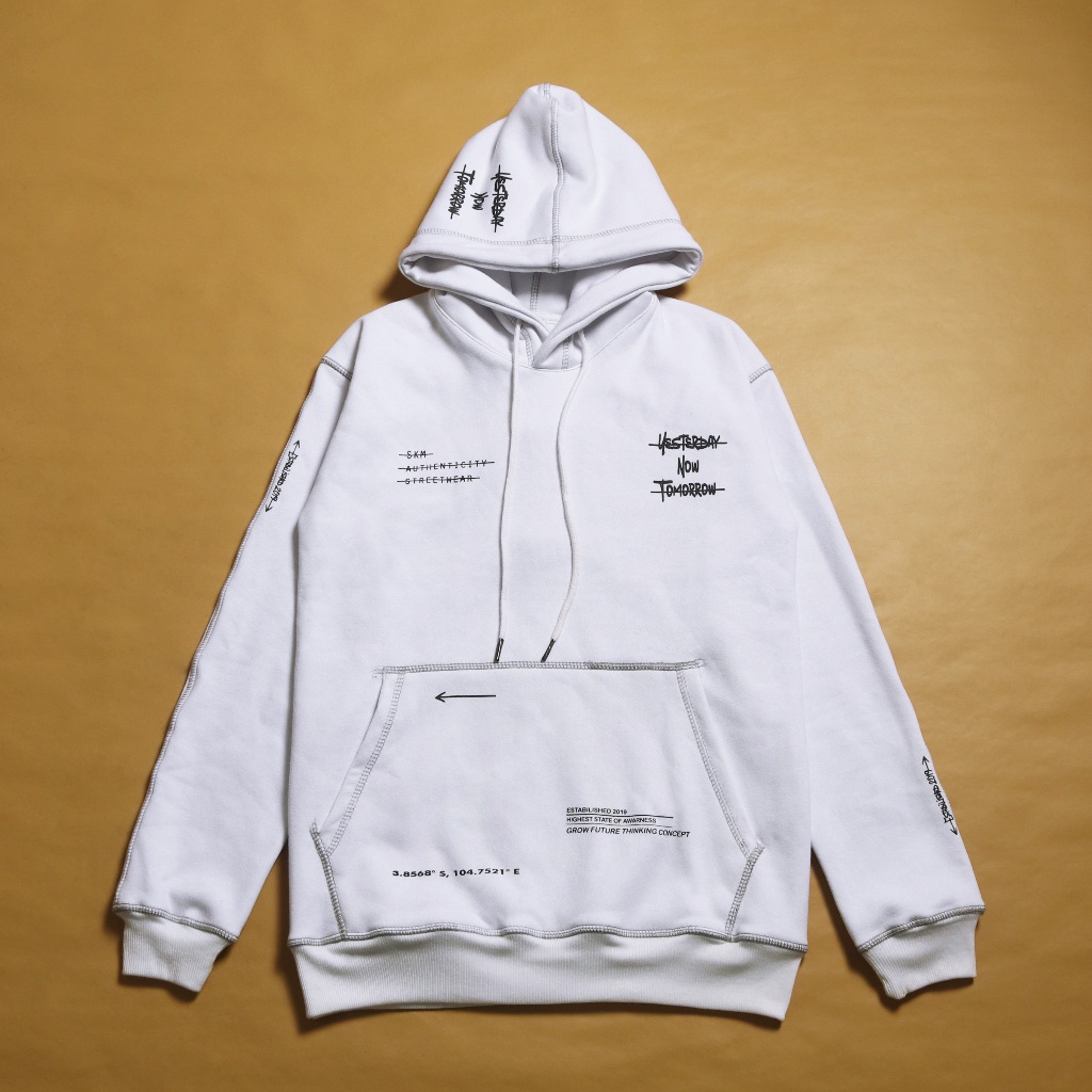 Jual Shikat Miring Hoodie Crossline White | Shopee Indonesia