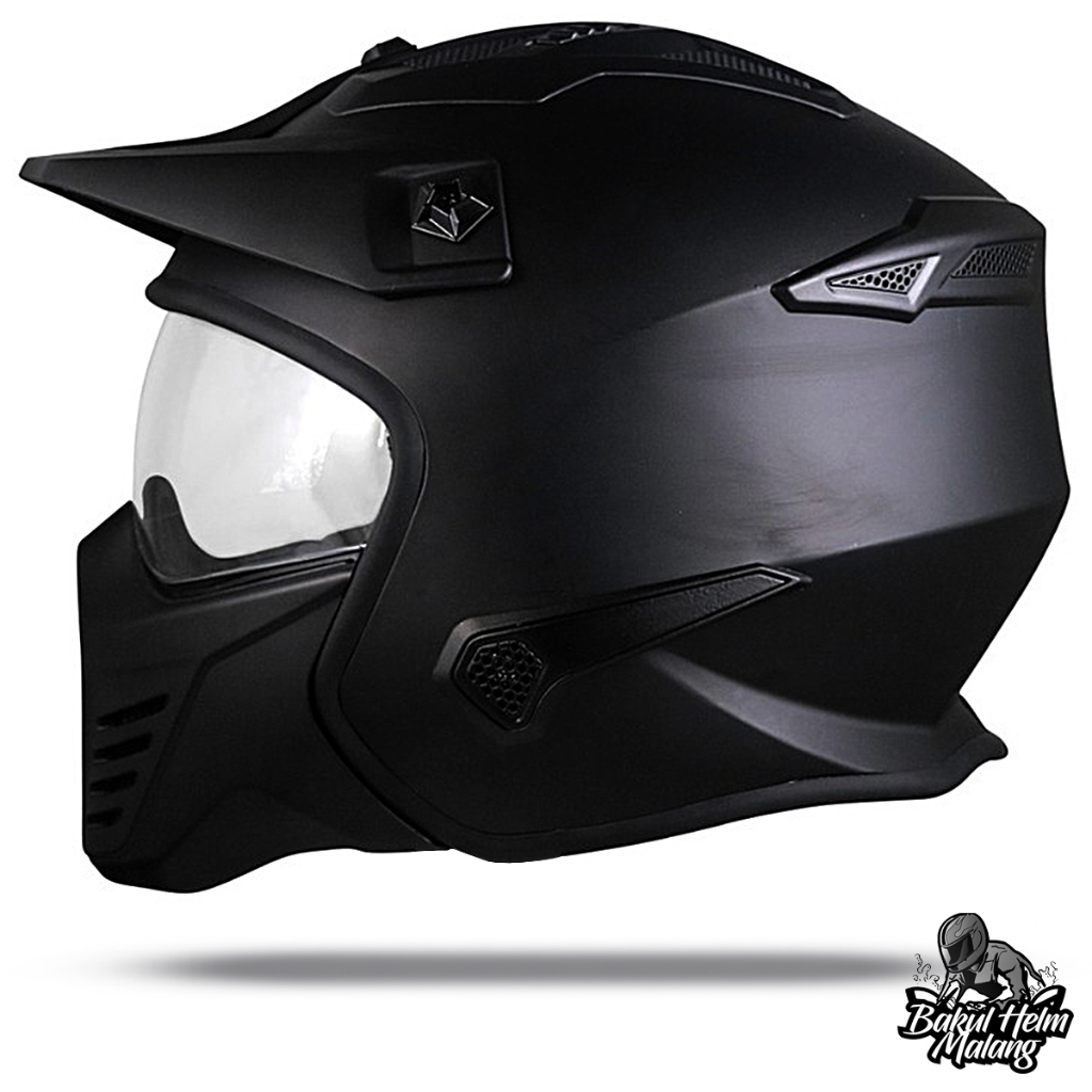 Jual HELM JPX MX726R SOLID ORIGINAL | BLACK DOFF RED | MX726 R ...