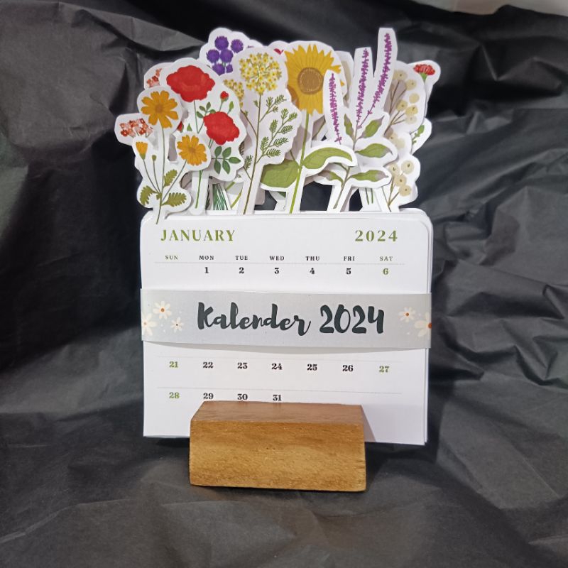 Jual ZEZEBOX.ID KALENDER 2024 2025 KEKINIAN AESTHETIC BUNGA | Shopee ...