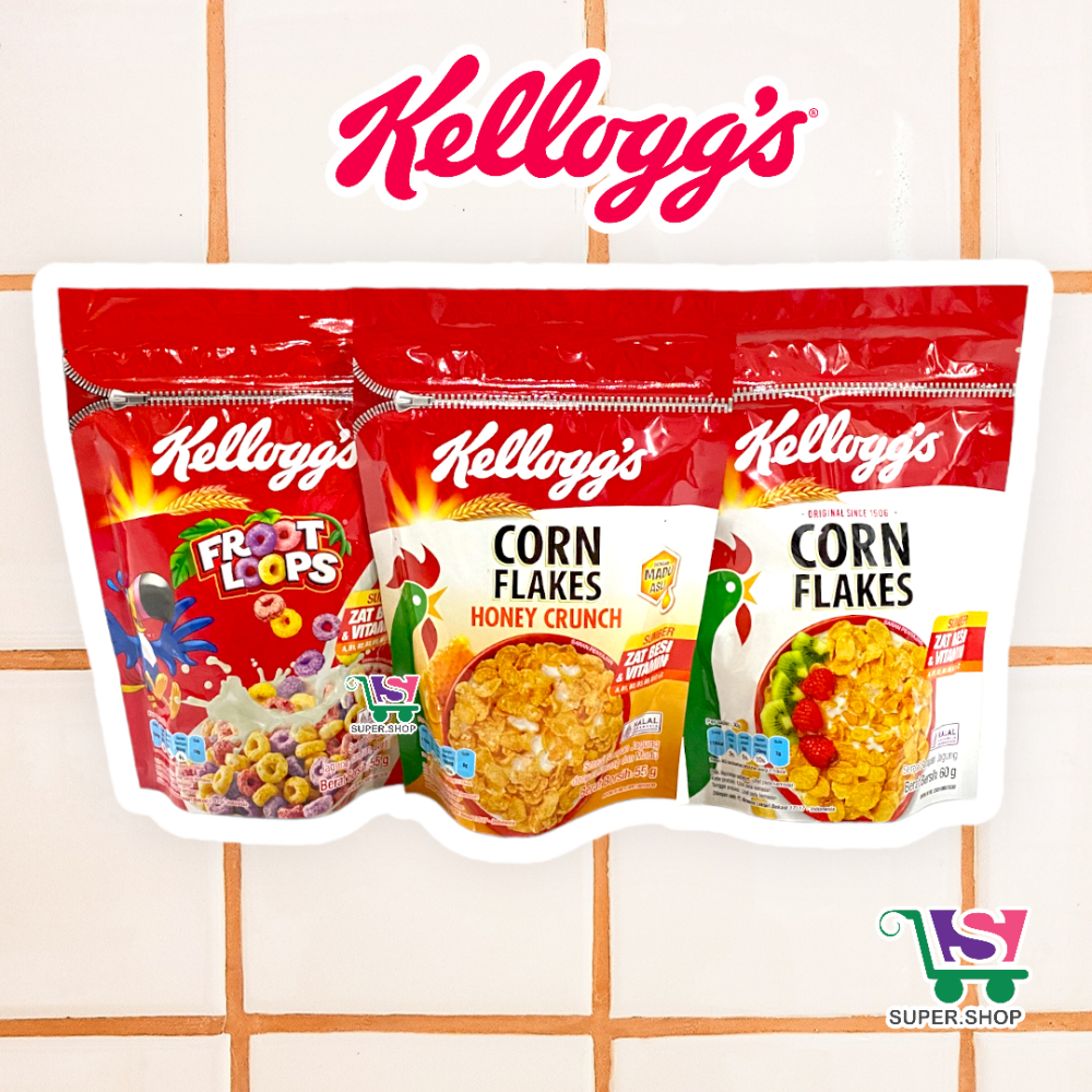 Jual Kelloggs / Kellogg's Corn Flakes Honey / Froot Loops Sereal Pouch ...