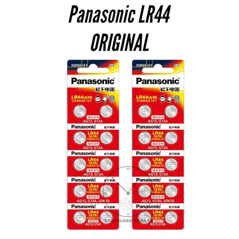 Jual Baterai LR44 Panasonic Original Batre LR44 L1154 A76 1.5 Volt | Shopee Indonesia