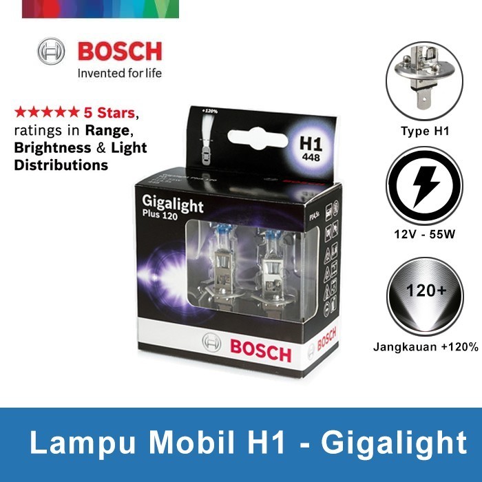 Jual Bosch Lampu Mobil Gigalight Plus 120 H1 - 12V 55W - 1987301105 ...