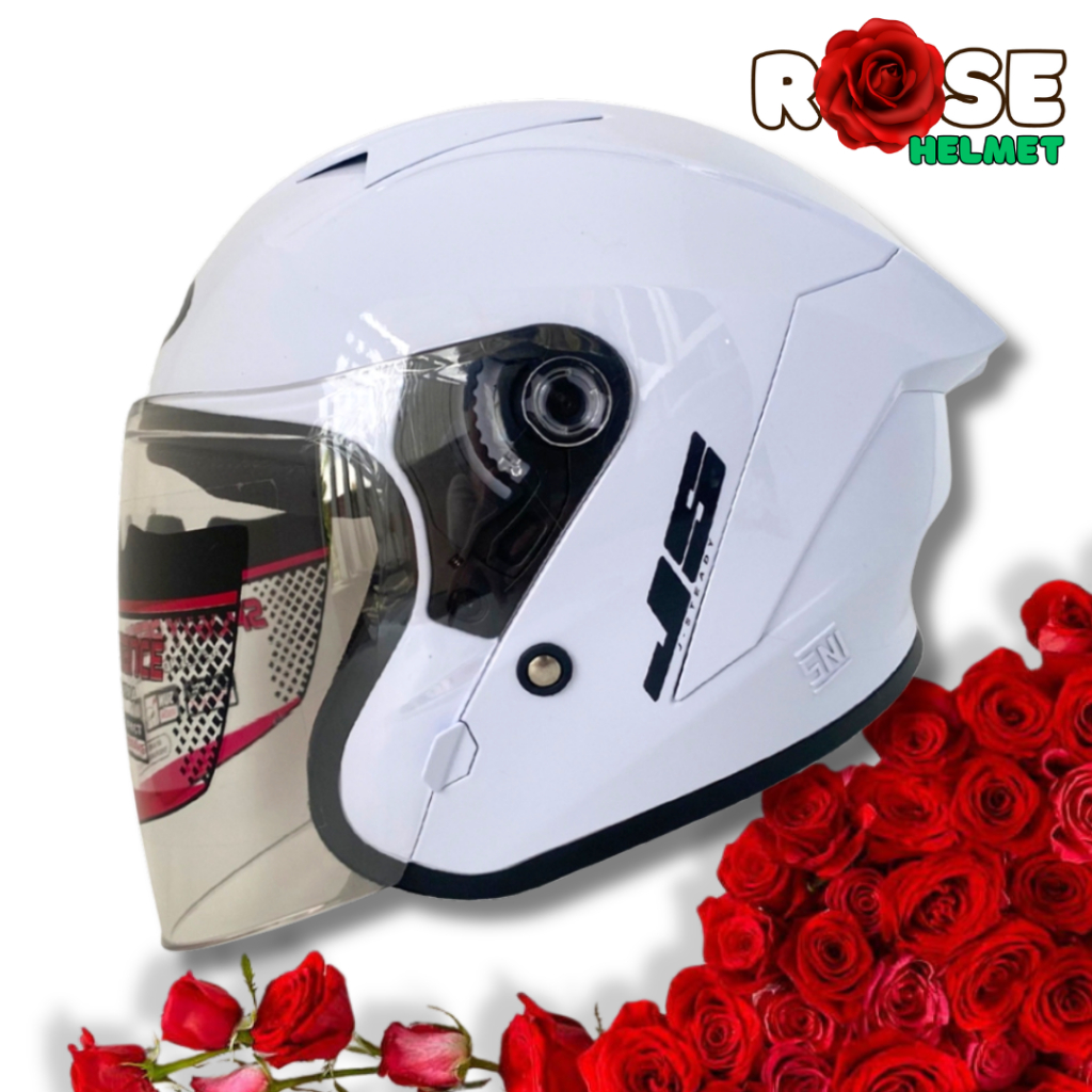 Jual HELM HALF FACE JS RR15 ORIGINAL VISOR CLEAR STANDART SNI | Shopee ...