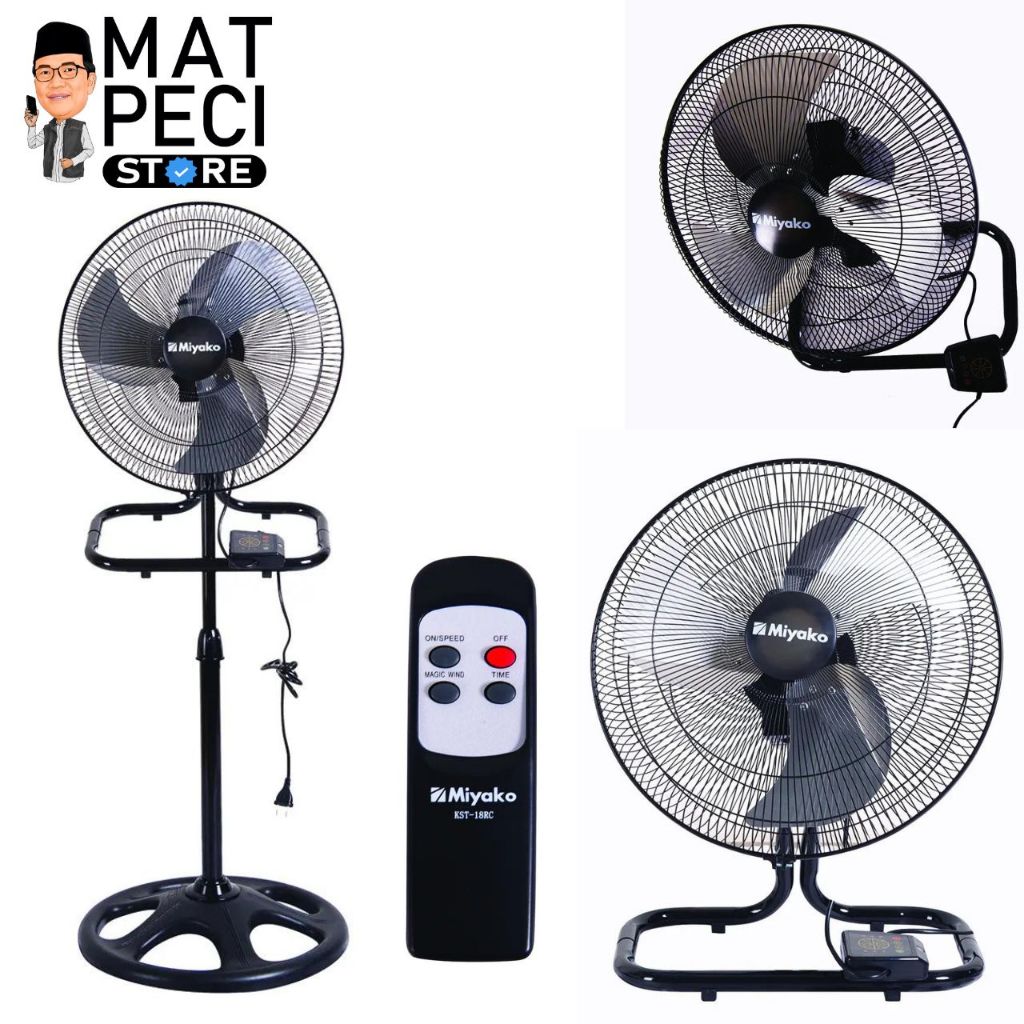 Jual KIPAS ANGIN MIYAKO STAND FAN KST-18 RC | Shopee Indonesia