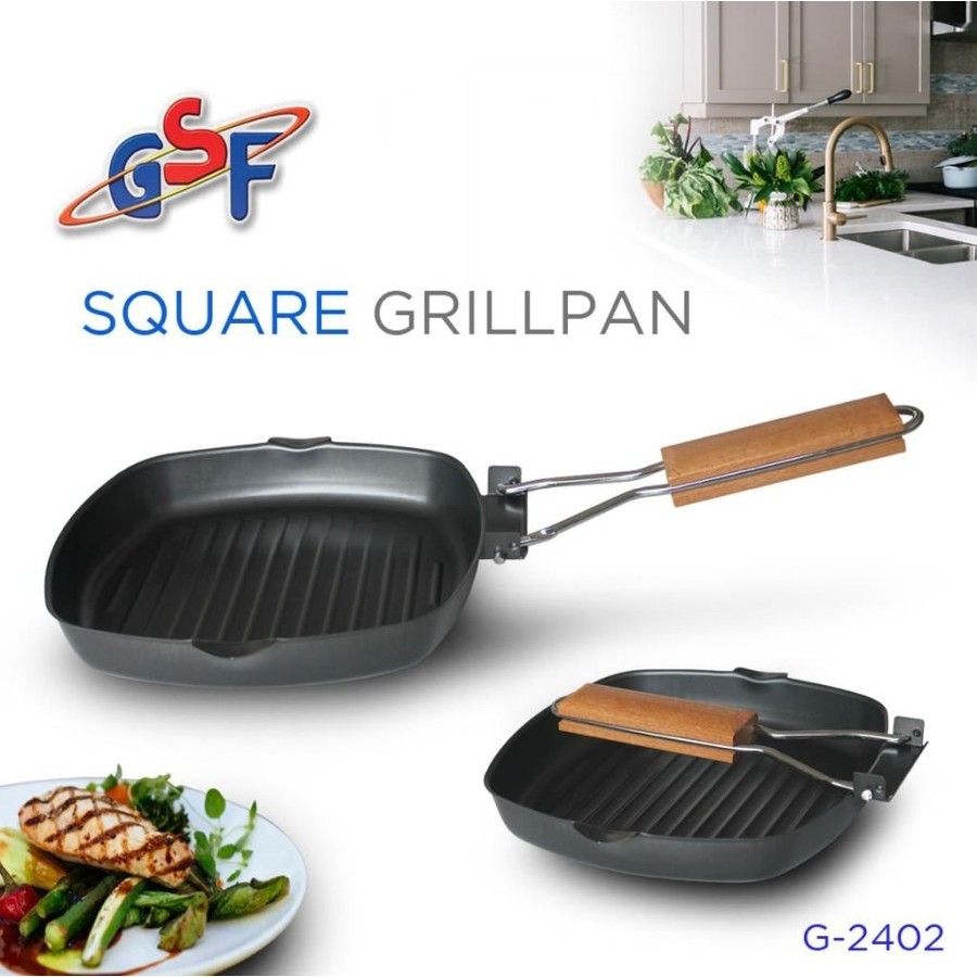 Jual SQUARE GRILL PAN / PANCI KOTAK / WAJAN PEMANGGANG GSF G-2402 (20CM ...