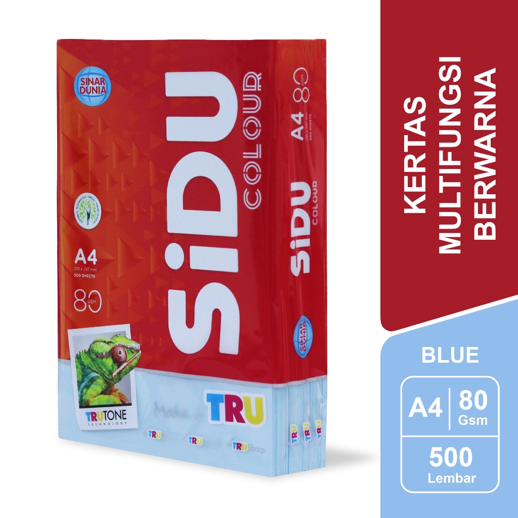 Jual SiDU Kertas Fotocopy Warna Biru/Blue 80 GSM A4 1 RIM - SDU CLR 80 A4 180 | Shopee Indonesia