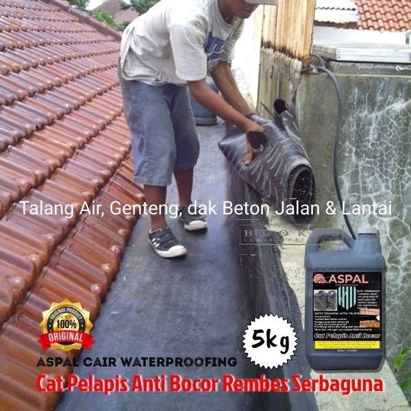Jual Aspal Cair 5kg Penambal Dak Dinding Anti Bocor Rembes Waterproof ...