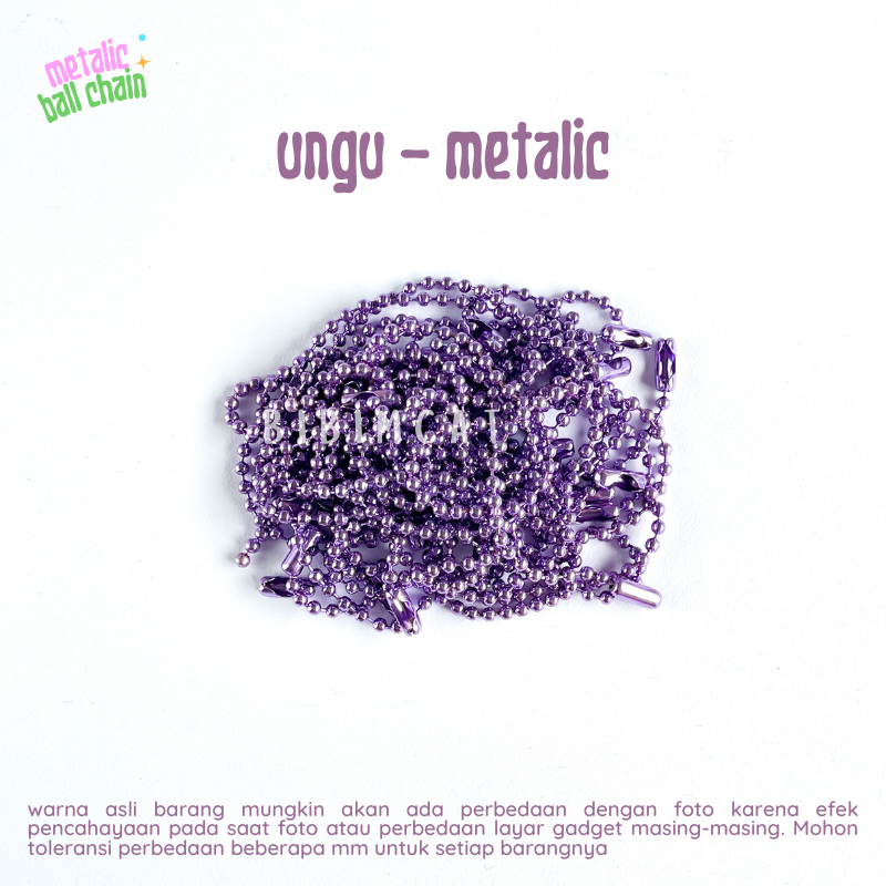 Jual [10 PCS] METALIC Rantai Biji Lada Warna / Gantungan Kunci Kuku ...