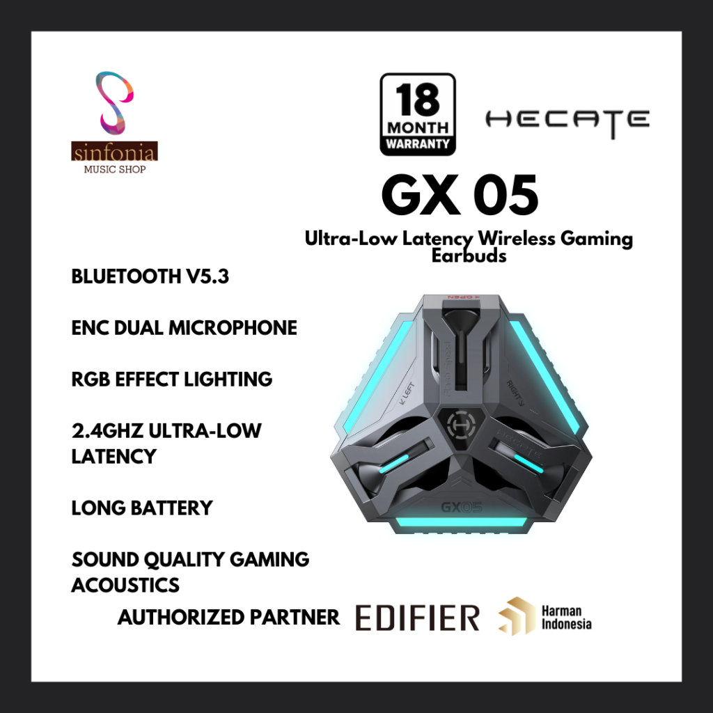 Jual HECATE by Edifier GX05 Ultra-Low Latency Wireless Gaming Earbuds | Shopee Indonesia
