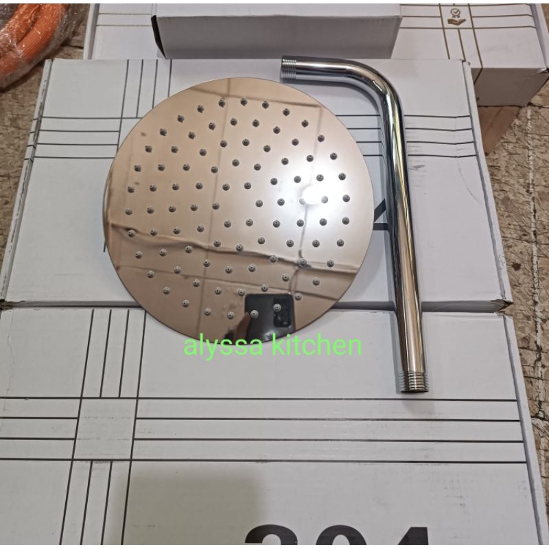 Jual Wall shower bulat stainless / Shower tanam Bulat | Shopee Indonesia