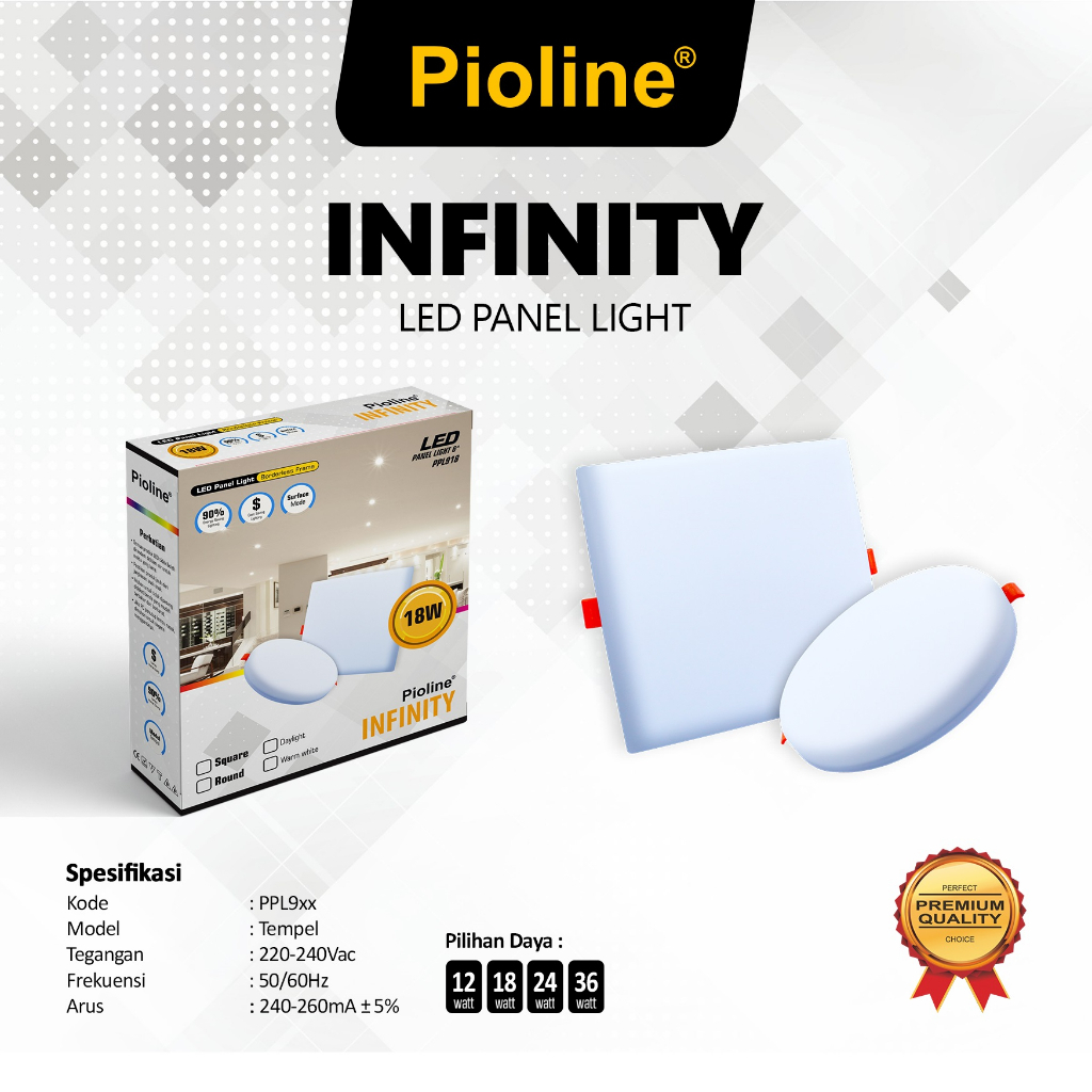 Jual PIOLINE PANEL INFINITY 36W DAYLIGHT | Shopee Indonesia