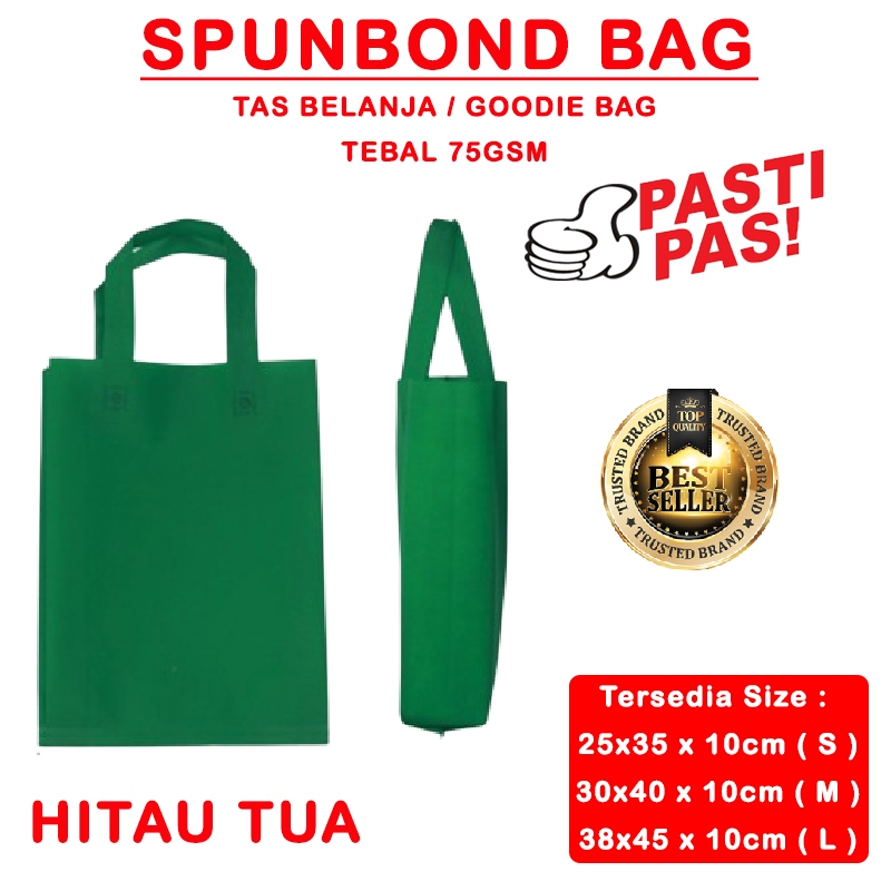 Jual Spunbond Goodie Bag Tas Belanja Model Tali Handle Kantong Kain ...