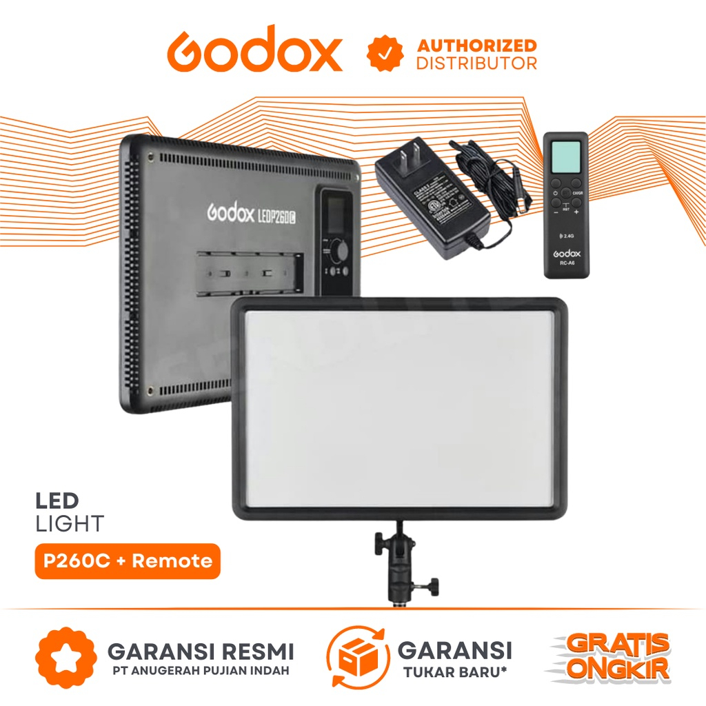 Jual P260C + Remote ( Tanpa stand/Batre ) - Godox Led P260C Bi-color ...