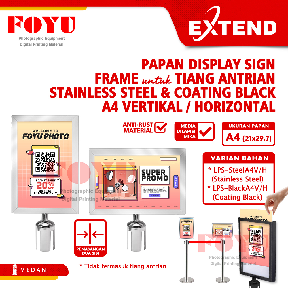 Jual Papan Display Sign Frame Tanda Board Banner Iklan Poster Untuk ...