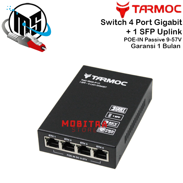 Jual Switch 4 Port Gigabit POE + 1 SFP Uplink | Switch Hub 4 Port ...