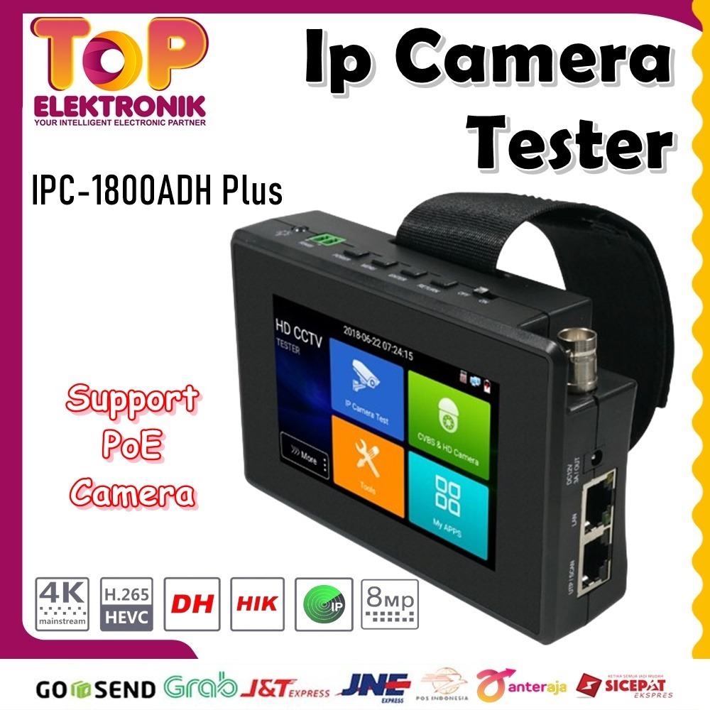 Jual IP Cam Tester 4K IPC-1800ADH PoE TPELEKTRONIK | Shopee Indonesia