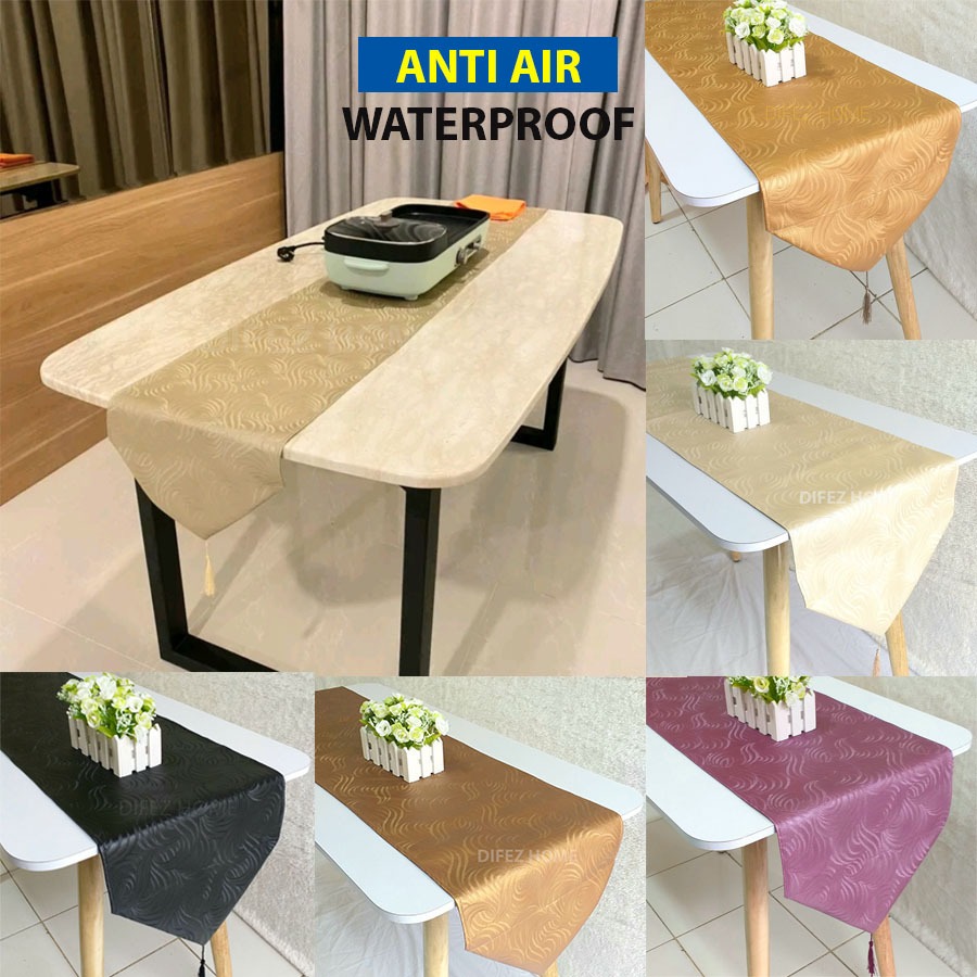 Jual Taplak Meja Tamu Anti Air Table Runner Alas Meja Makan Tebal Kuat ...