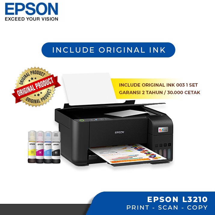Jual Printer Epson L3210 All in One Ink Tank Printer Print Scan Copy | Shopee Indonesia