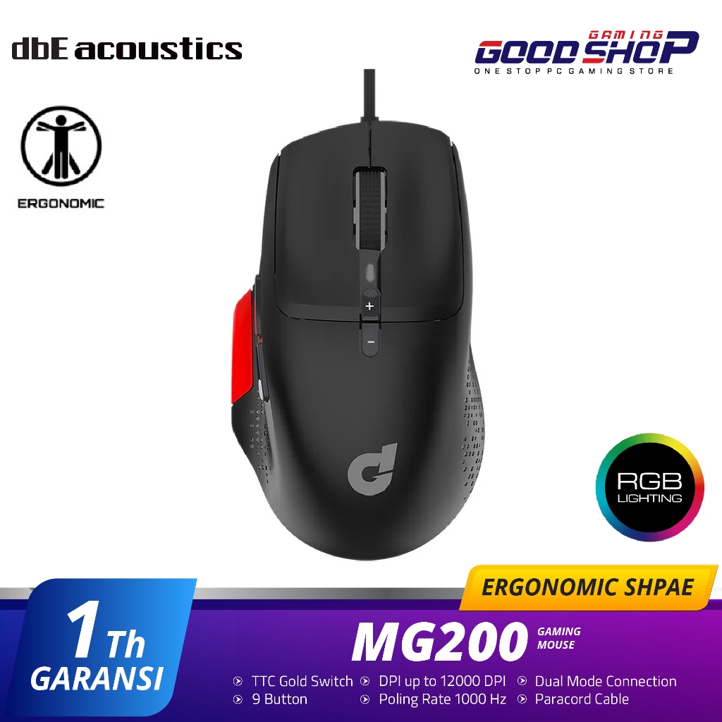 Jual dbE MG200 Ergonomic Gaming Mouse | Shopee Indonesia